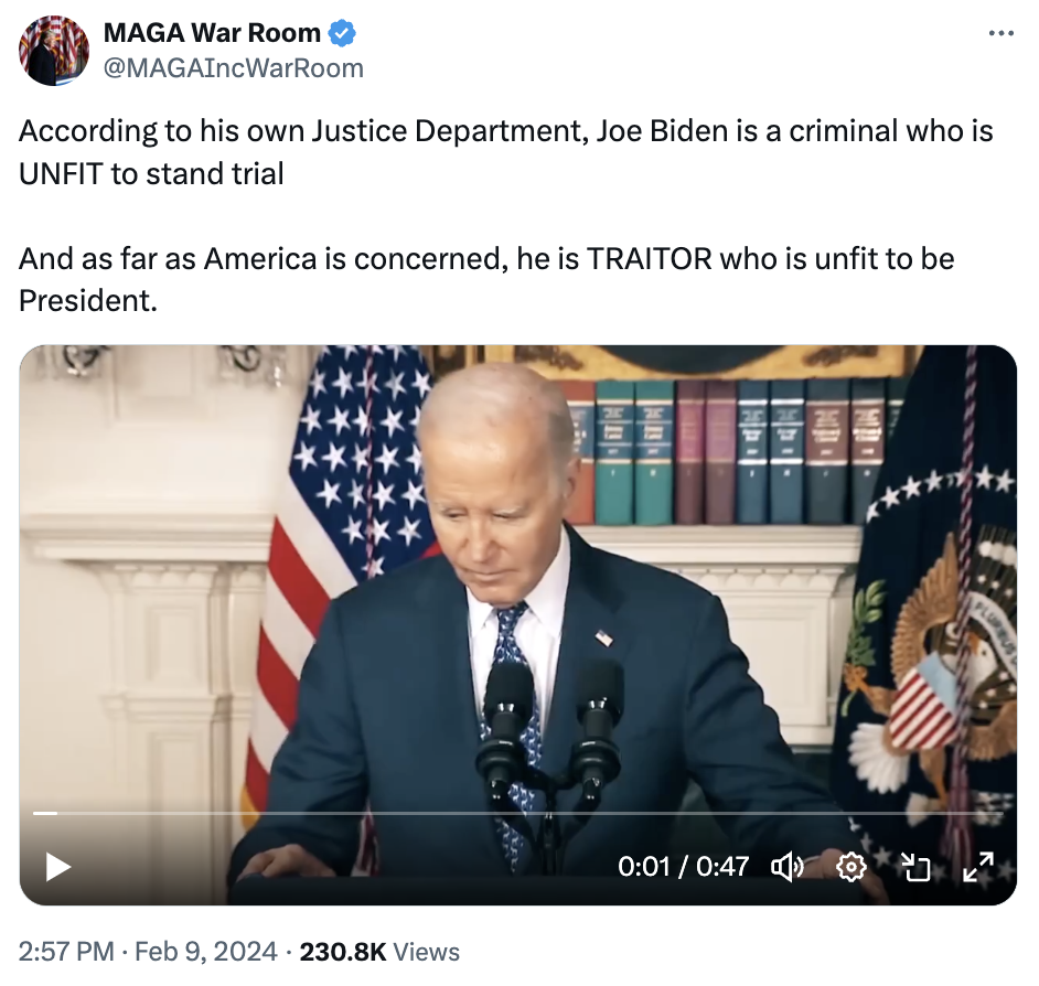 Fact Check Special Counsel Robert Hur Did Not Say Biden Was Mentally